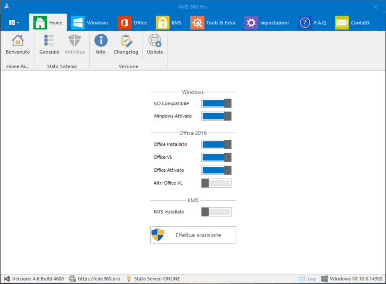 KMS 360.1 (4.6.4.4): attivate Windows/Office con un click! - TuxNews.it
